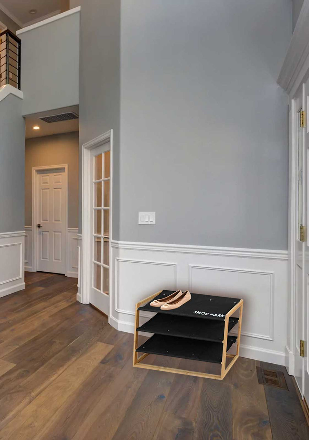 Bamboo & Canvas "Shoe Park" Shoe Rack | Great Useful Stuff